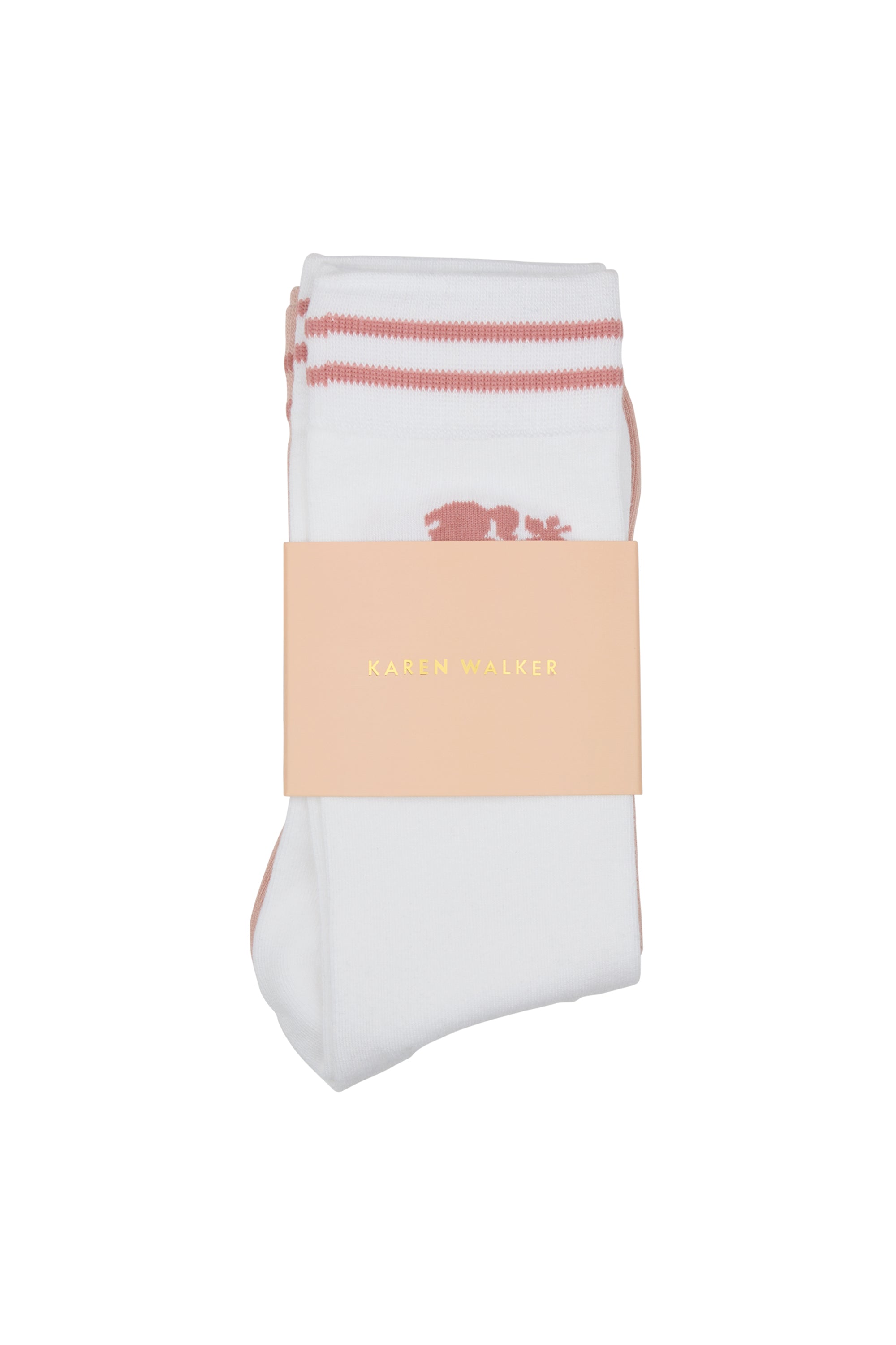 KAREN WALKER RUNAWAY GIRL SOCKS 2 PACK PINK/WHITE – Boutique on Main Street